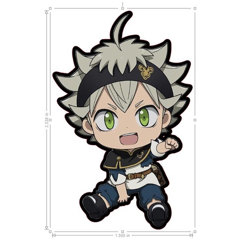 Black Clover Chibi Sticker Vinyl Waterproof (Glittered) WITH FREEBIES ...
