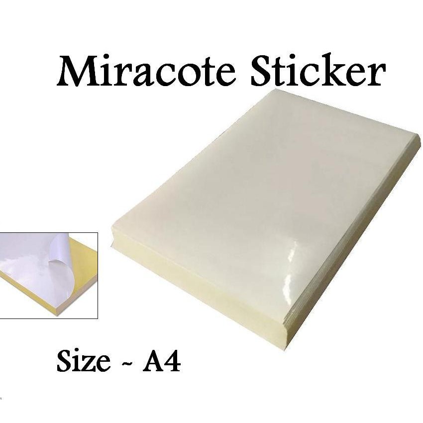A4 White Glossy Miracote Paper Sticker 80gsm (100sht) | Shopee Philippines