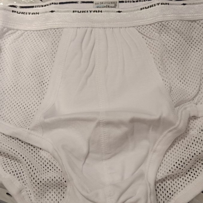 ORIGINAL 1piece PURITAN MESH BRIEF Style#4007 Adult Men's Brief Cotton ...