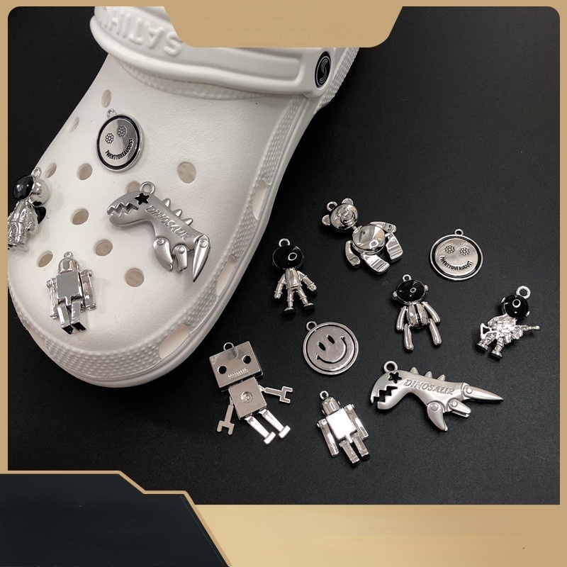 Dark Punk Robot Button Shoes Charm -croc /jibz /Button croc /Charm/DIY ...