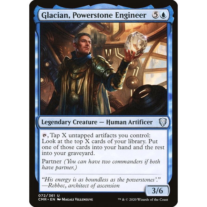 Glacian, Powerstone Engineer – Gold Legendary Human Artificer Magic the ...