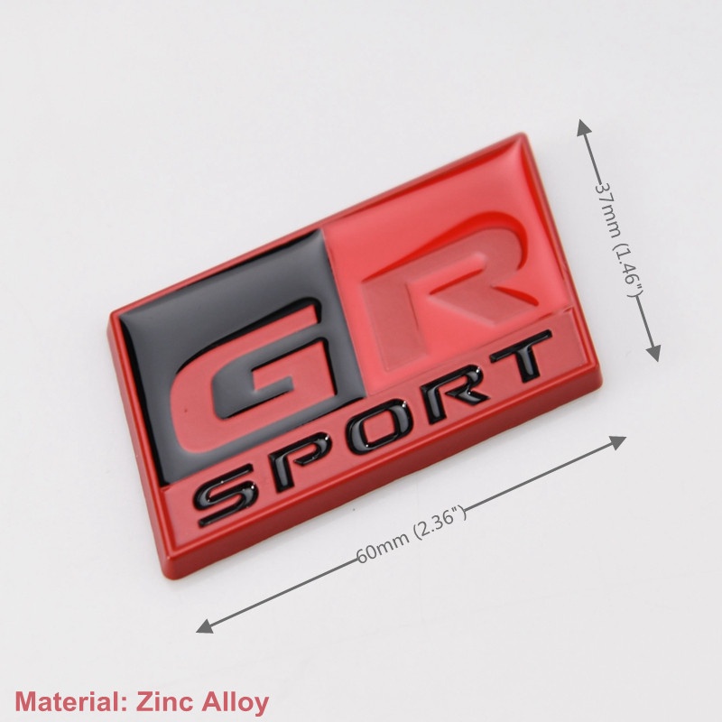 3D Car Emblem Sticker GR SPORT Front Hood Grille & Rear Trunk ...