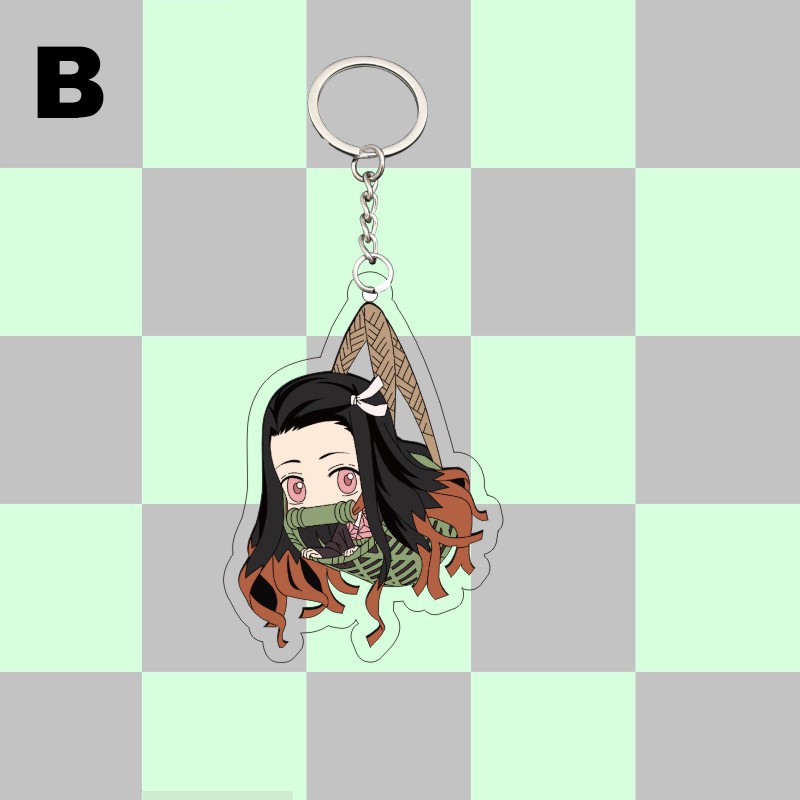 Tanjirou Nezuko Zenitsu Inosuke Suspended keychain Demon Slayer ...