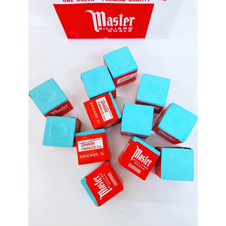 1 DOZEN MASTER LIGHT GREEN BILLIARD CUE CHALK/TISA NG TAKO NG BILYARAN ...