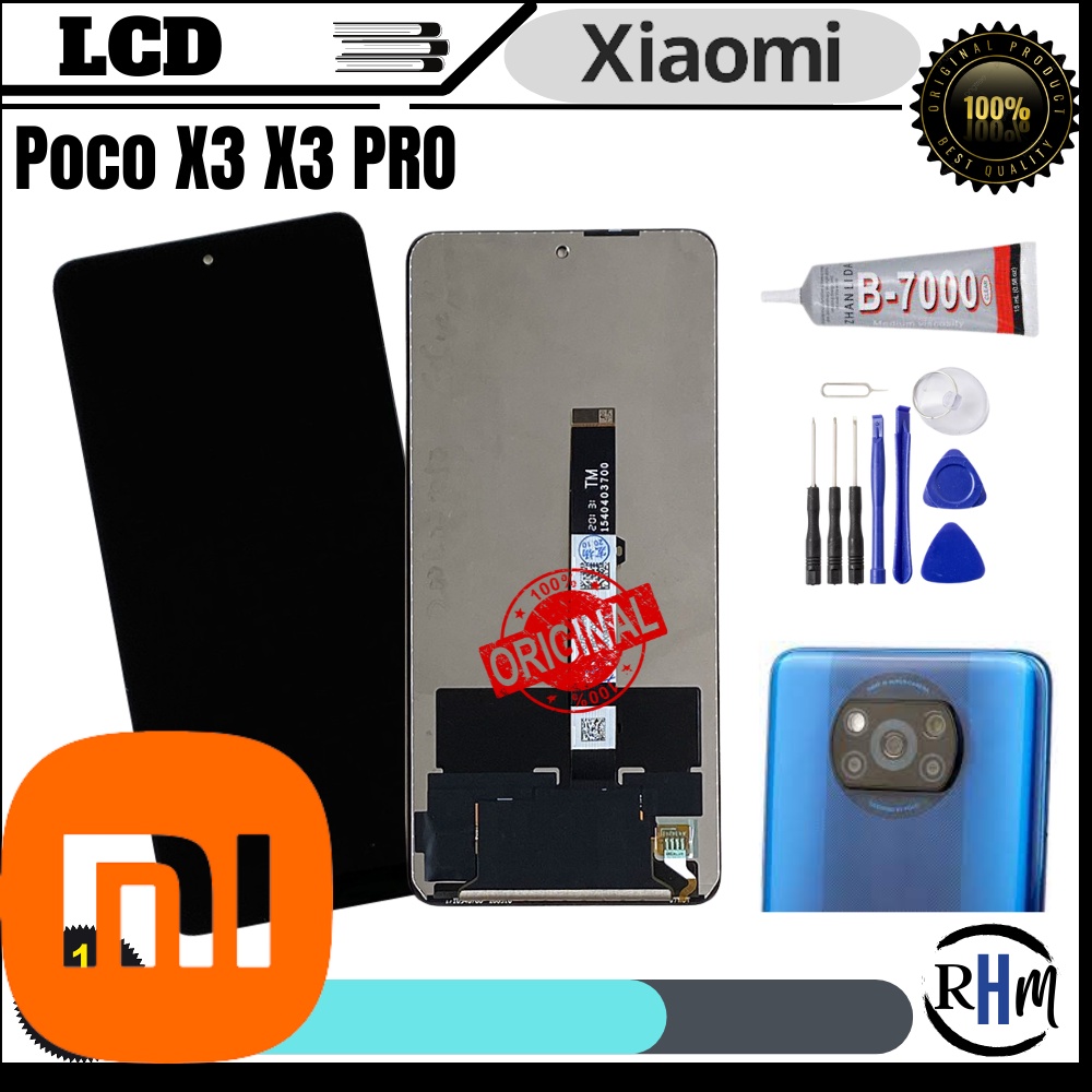 Original LCD Screen and Digitizer Full Assembly for Xiaomi Poco X3 / Poco X3 NFC / Poco X3 Pro ...