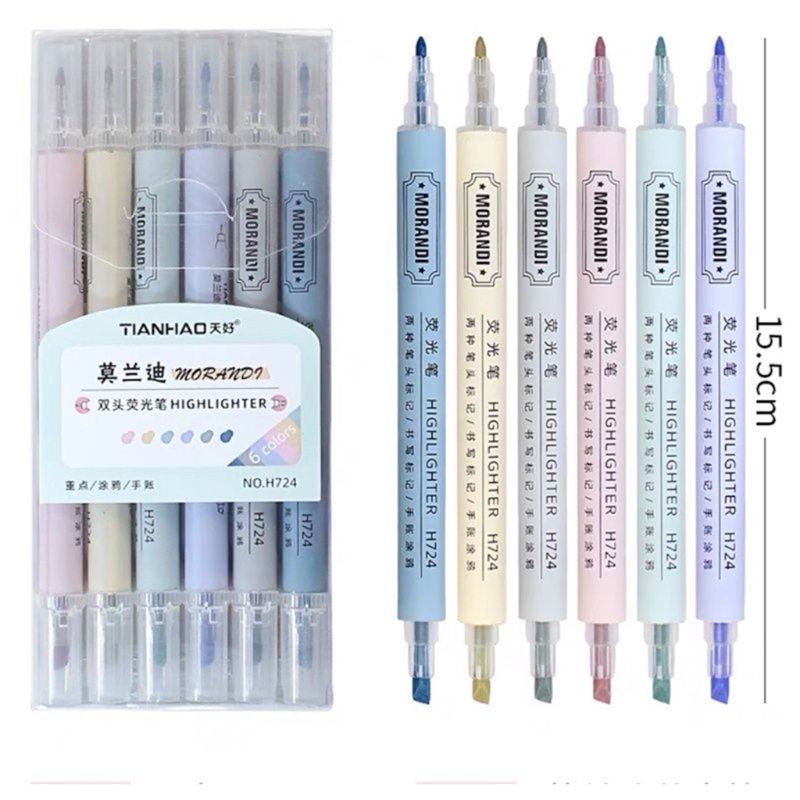 Morandi Highlighter #H724 / Morandi Double Head Highlighter | Shopee ...