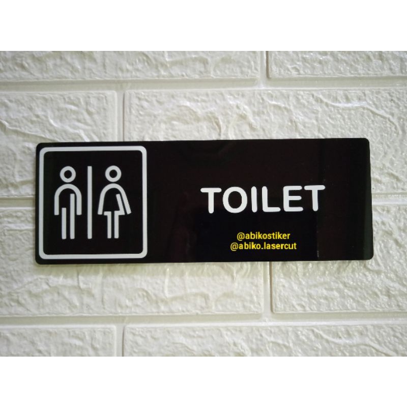 Unique toilet sign board measuring 8x22 cm - general toilet - toilet ...
