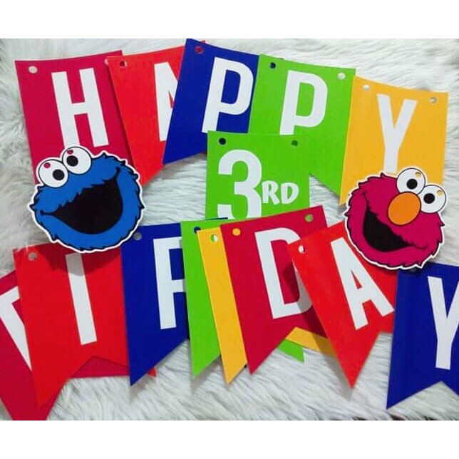 SESAME STREET PERSONALIZED BIRTHDAY BANNER!! ELMO and friends! Free to ...