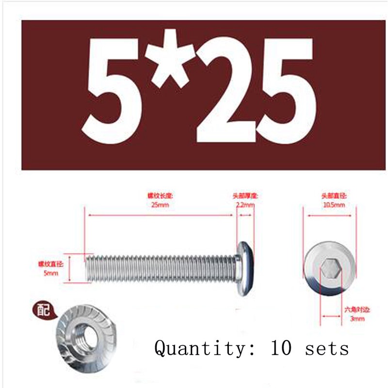 M3 M4 M5 304 Stainless Steel Chamfered Hexagon Flat Head Nut Screw ...