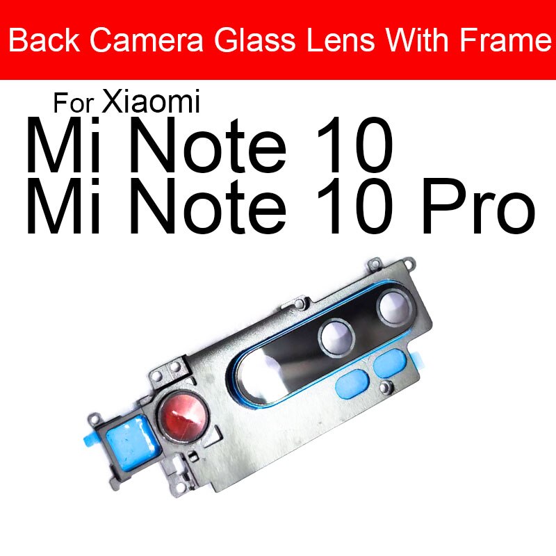 Rear Camera Lens Glass Cover Frame For Xiaomi Mi Note 10 Pro Big Main ...