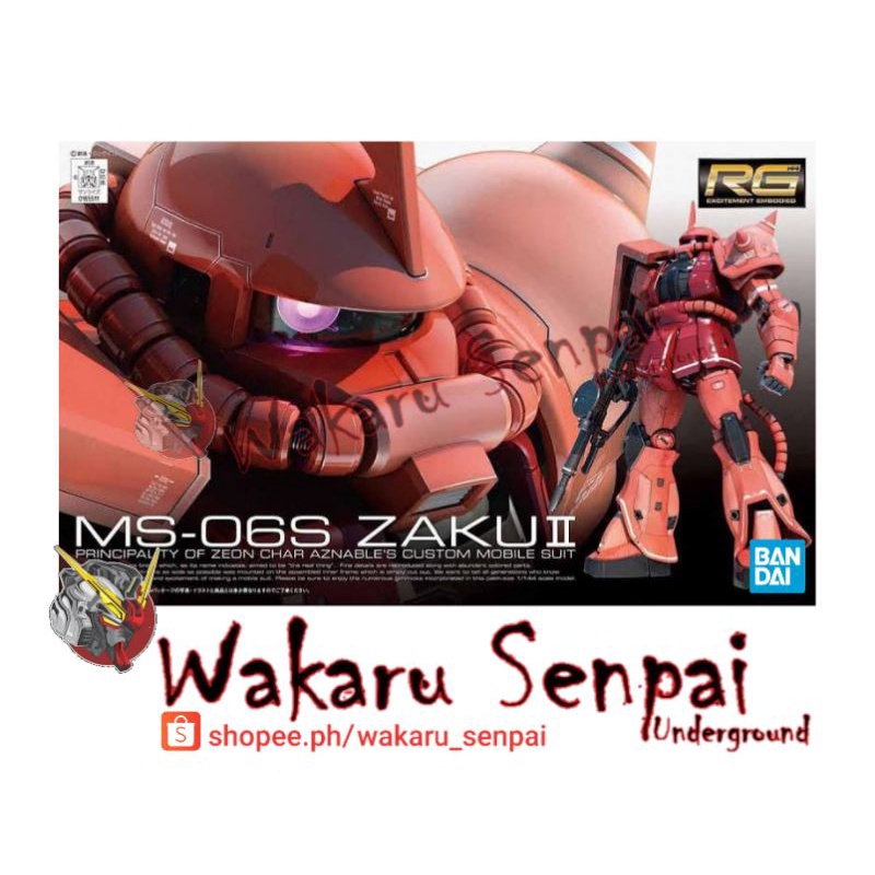 RG 1/144 MS-06S Zaku II Char Aznable Custom | Shopee Philippines