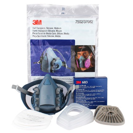 7-PC. SET 3M 7501 7502 7503 USA Half Face Respirator with 603 Holder (2 ...