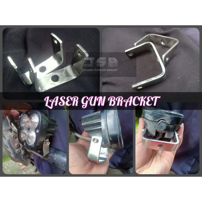 LED LASER GUN Stainless (Bracket Only)Set 1 pair 2 pcs. | Shopee ...