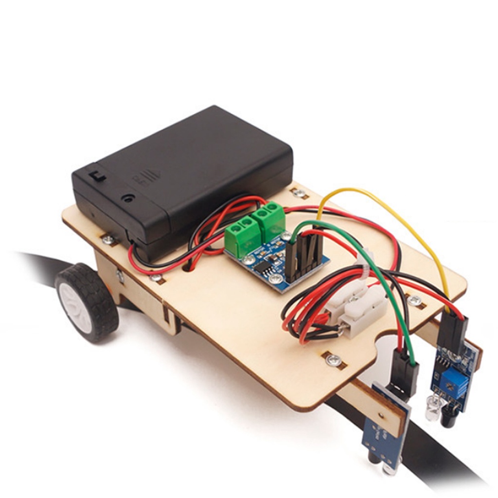 DIY Smart Electric Tracking Line Patrol Car Model Photosensitive Robot ...