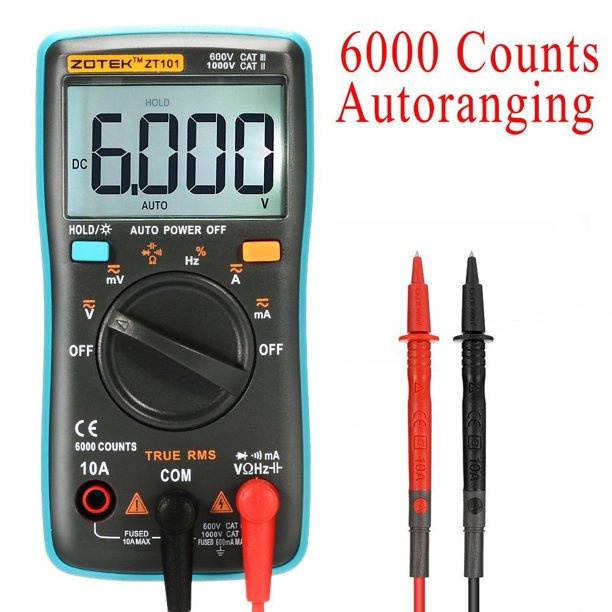 ZOTEK ZT-102 Mini 6000 Counts Auto Range Digital Multimeter | Shopee ...