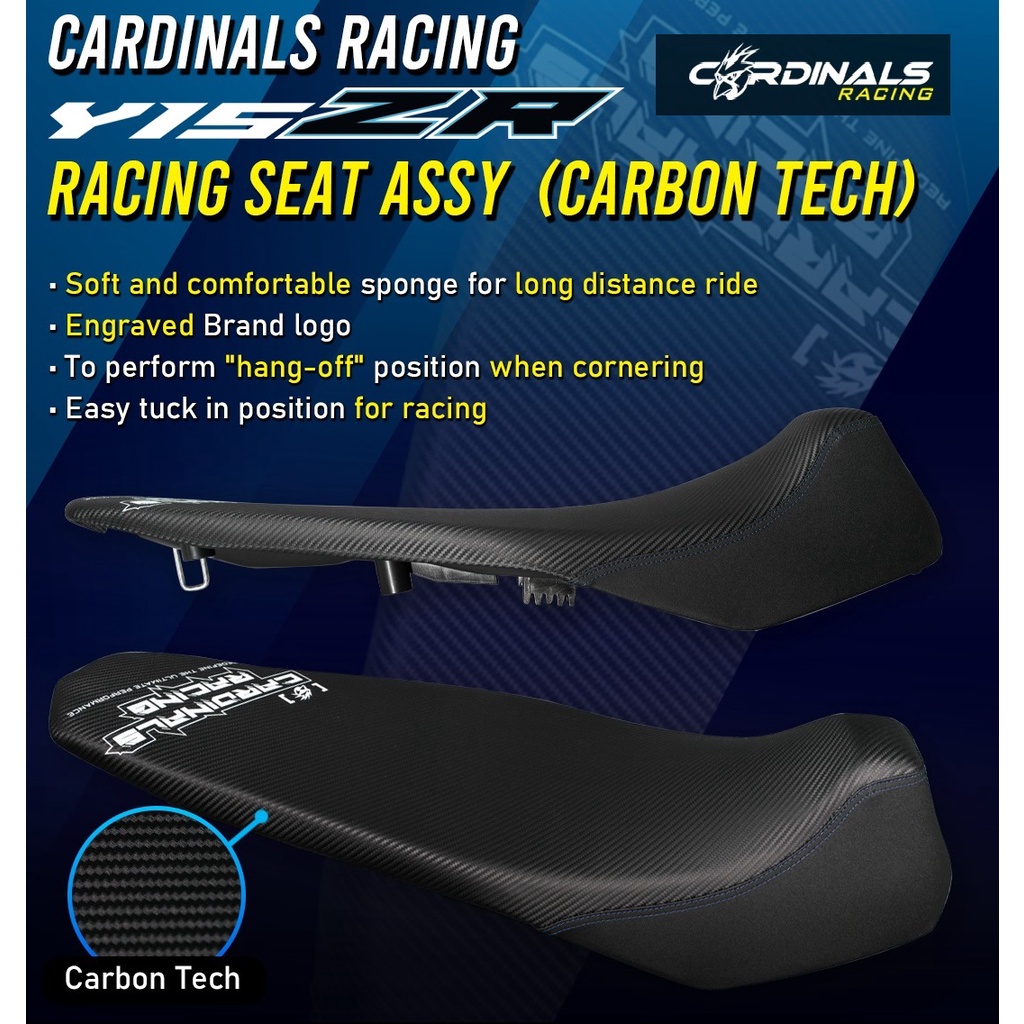 CARDINALS Y15 Y15ZR RACING SEAT BEST FOR CORNER (CARBON TECH) | Shopee ...