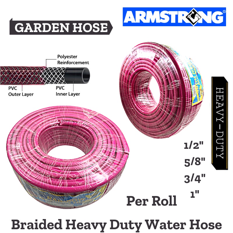 Armstrong Heavy Duty Garden Hose Braided PVC Water Hose 90 meters ...