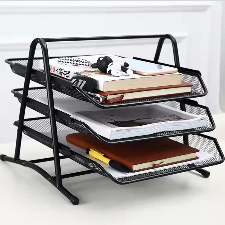 Wire mesh 3 - tier file frame/file bar/magazine rack. | Shopee Philippines