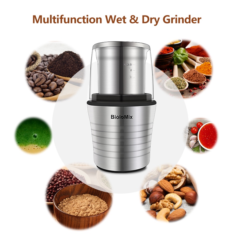 Biolomix Electric Coffee Bean Grinder 300W BCG300 | Shopee Philippines