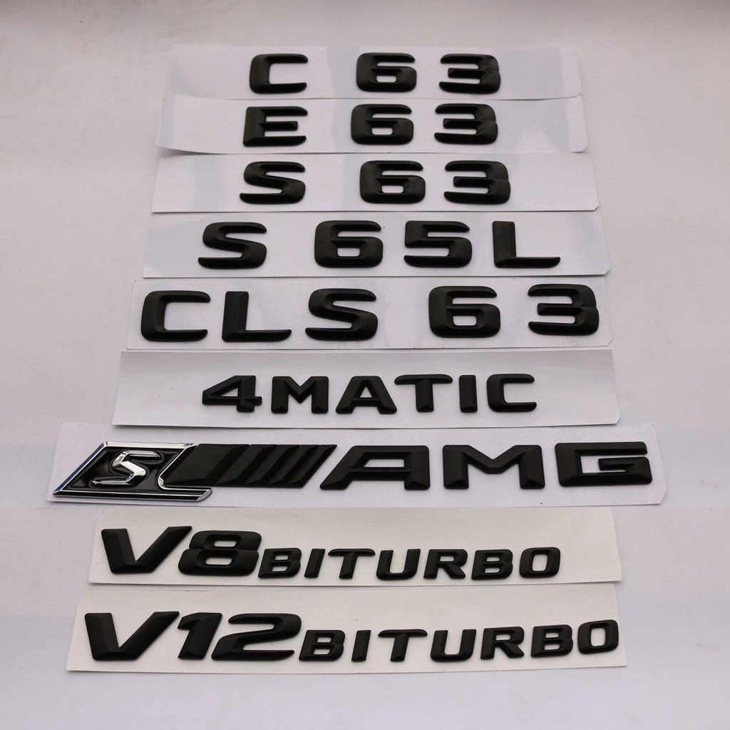 Mercedes-benz Car Logo C63S A45 GLA45 CLA45 CLS63 E63 S AMG Word Label ...