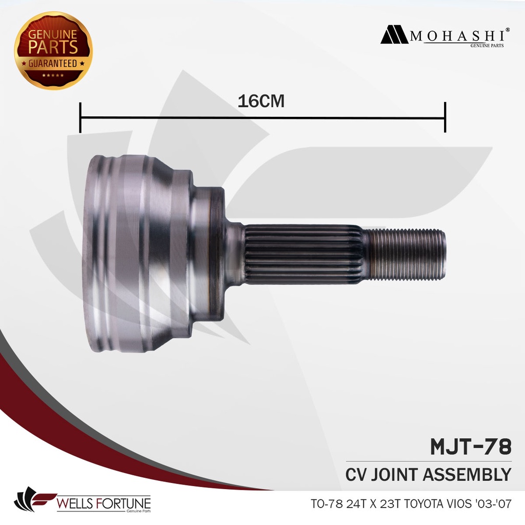TOYOTA VIOS 2003 - 2007 24T X 23T MOHASHI CV JOINT ASSEMBLY (1PC ...