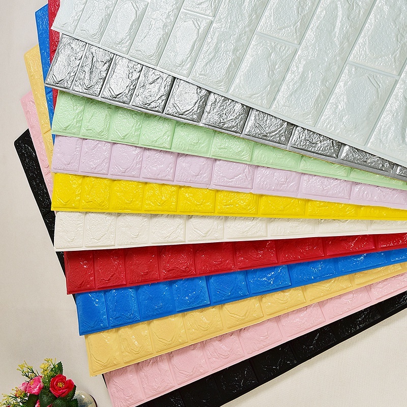 3d foam wallpaper water proof wall sticker home decor for bedroom ...