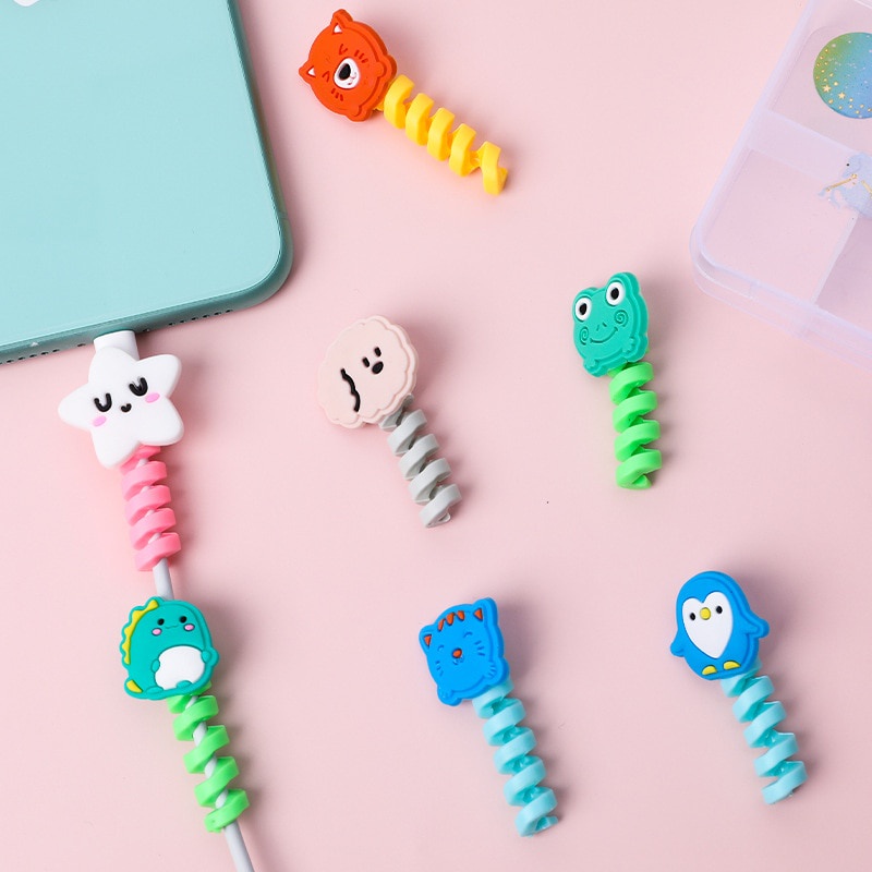 Cartoon USB Bite Charger Data Cord Protector/ Data Line Cord Protector ...