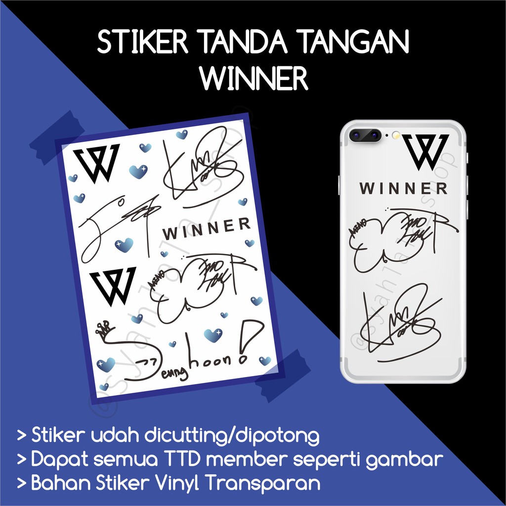 Winner TTD KPOP WINNER SIGN STICKER | Shopee Philippines