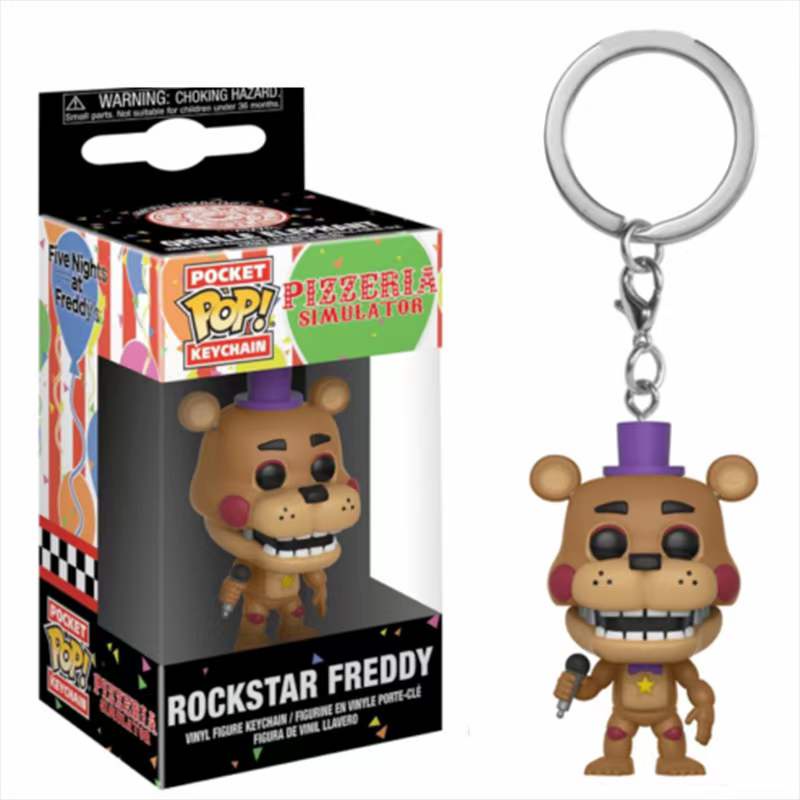 Funko pop teddy bear Freddy keychain game peripheral pendant toy model ...