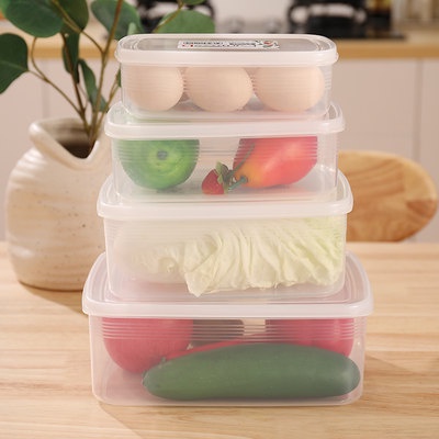 Japan imported refrigerator fresh-keeping box kitchen food storage box ...