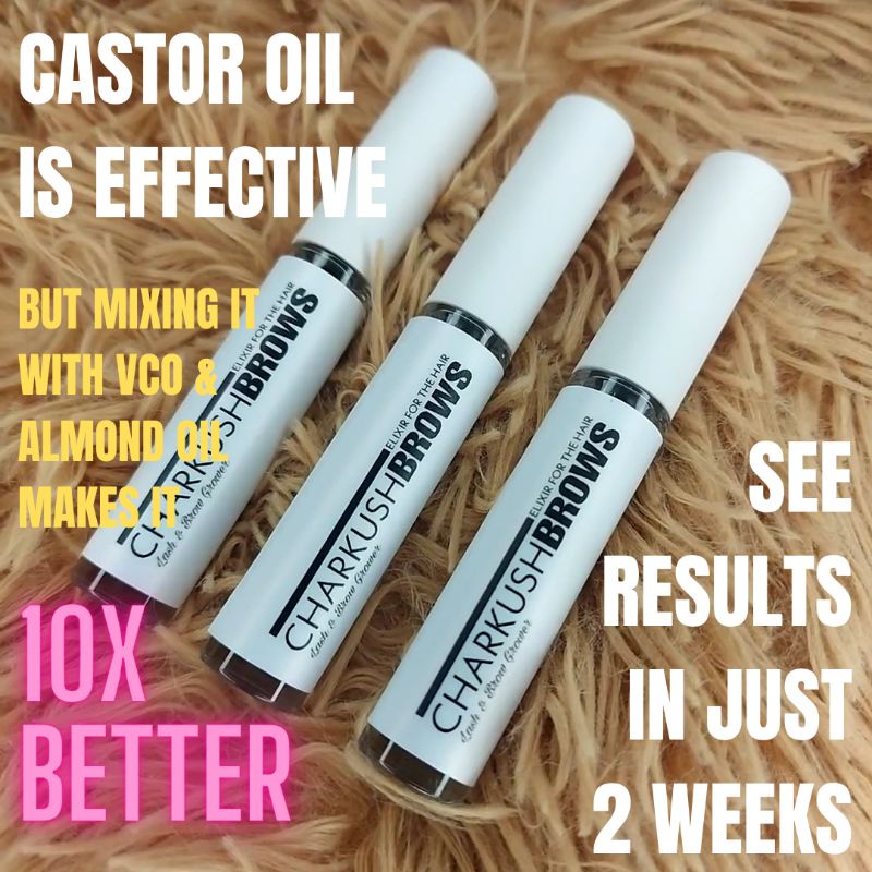 Lip Balm๑CHARKUSH BROWS (Eyebrows and Lash hair grower) (CastorOil+VCO ...