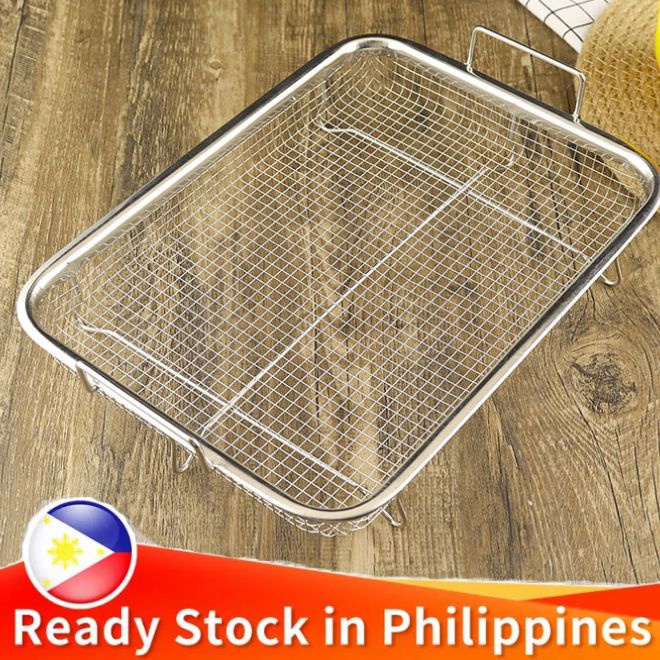 Stainless Steel Rectangle Strainer Basket - Draining Mesh Colander With ...