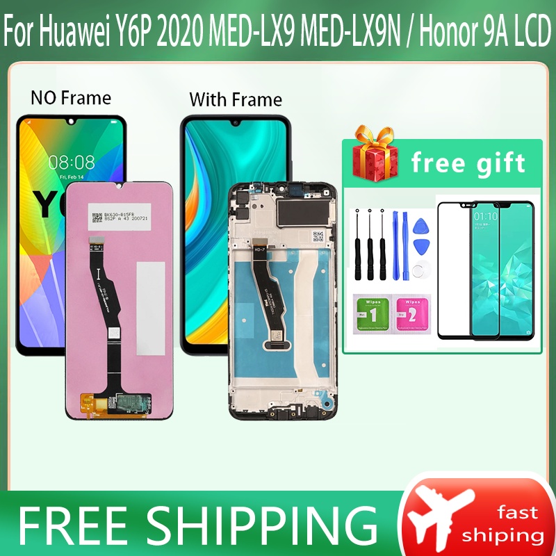 For Huawei Y6P 2020 MED-LX9 MED-LX9N Honor 9A Enjoy 10E LCD Touch Screen With Frame | Shopee ...
