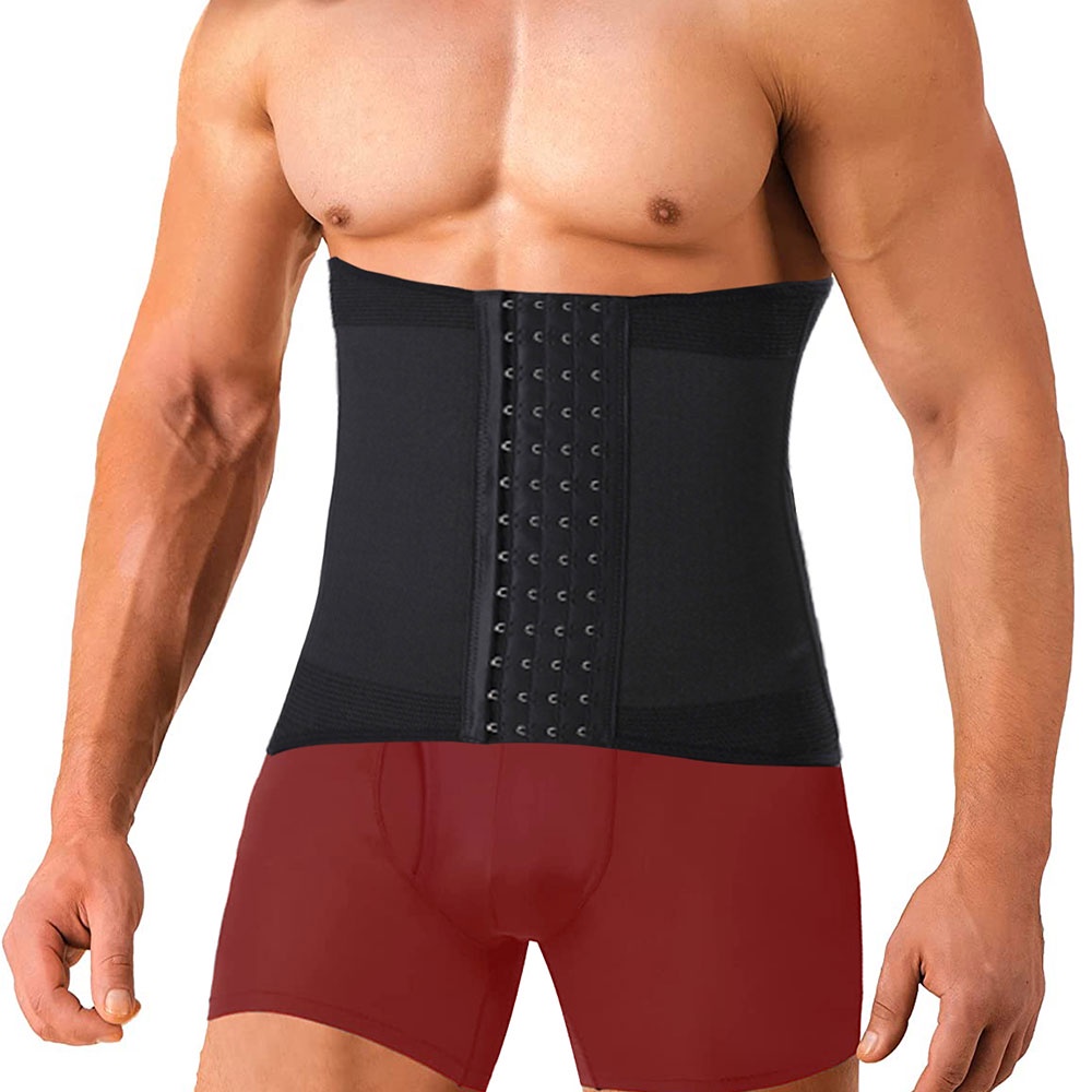 Men Waist Trainer Corset Seamless Slim Trimmer Band Breasted Body ...