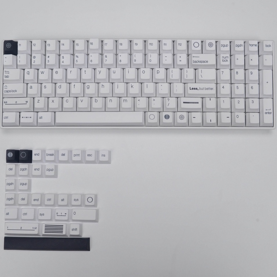 GMK Less But Better keycaps 130 Keys cherry Profile DYE-SUB ...