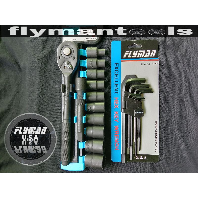 original flyman USA brand 12pcs socket set & Allen wrench set 6point ...
