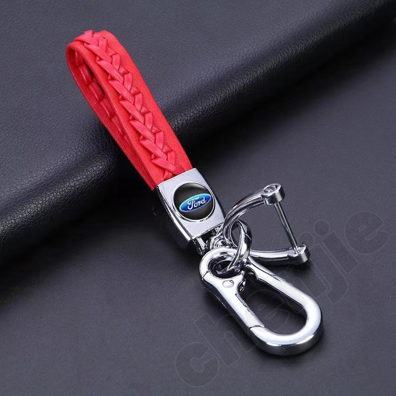 high quality for Ford keychain leather car motorcycle Fashion Men Women ...