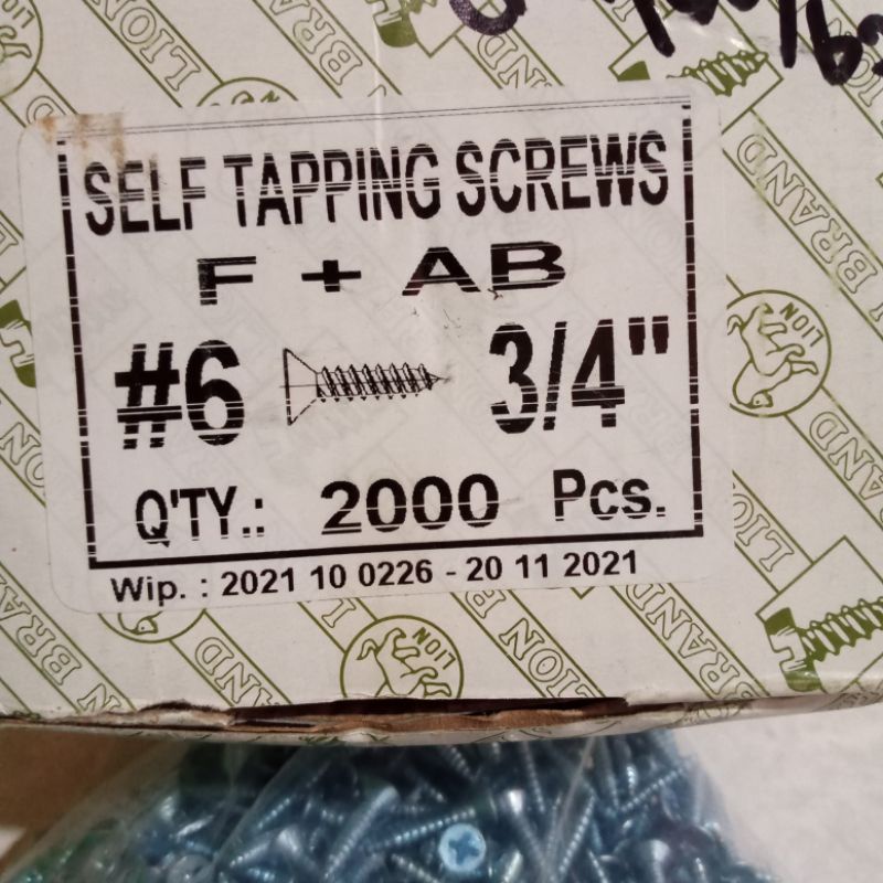 6×3/4 screws contain 2000pcs for cupboard pull drawer handle bolts ...