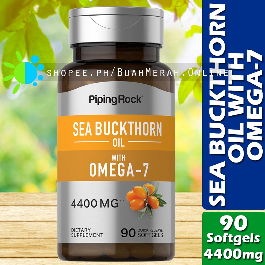 Sea Buckthorn Berry Oil With Omega 7 4400mg X 90 Softgels Supplement
