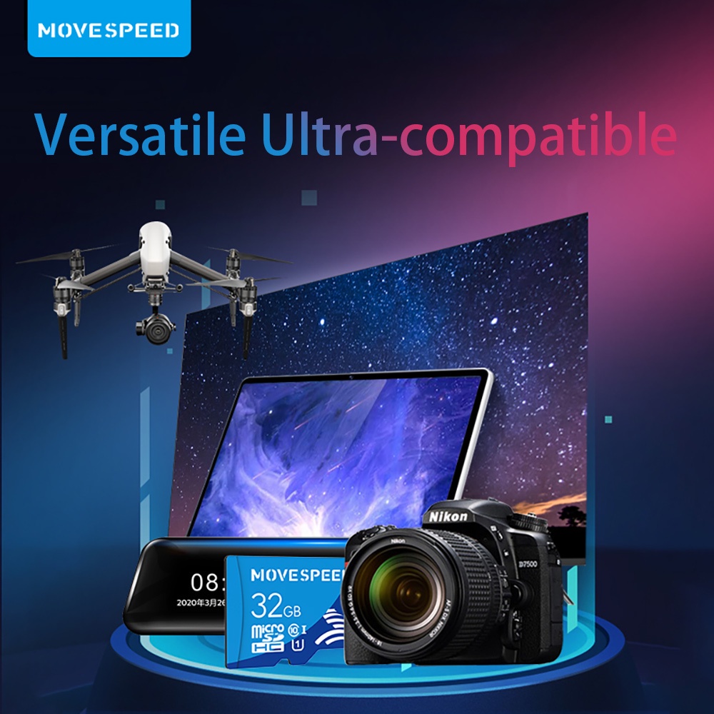 Move Speed Micro SD Card 16GB|32GB|64GB|128GB 4K High Speed And Durable Driving Recorder Speed ...