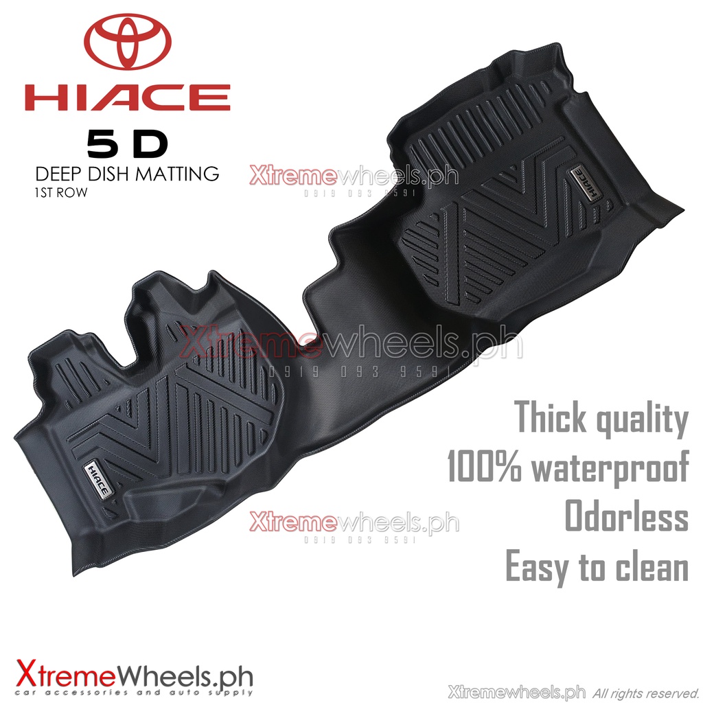 Hi ace Decontent / Cargo 2019-2025 Front Only Deep Dish Matting 5D w ...