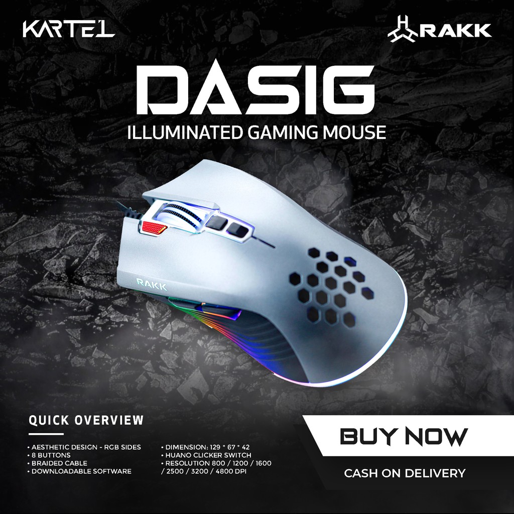Rakk Dasig Illuminated RGB Gaming Mouse | Shopee Philippines