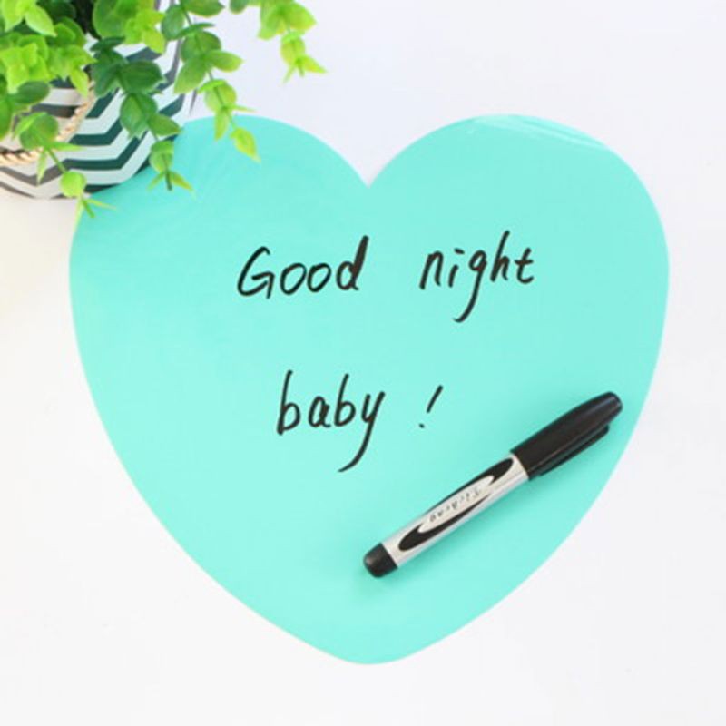 Self-adhesive Wall Sticker Heart-shaped Message Board Decal DIY ...