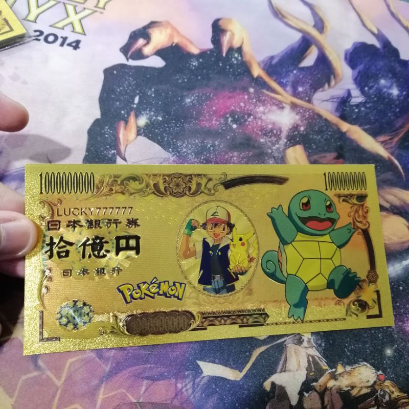 1 pokemon Squirtle gold banknote collection | Shopee Philippines