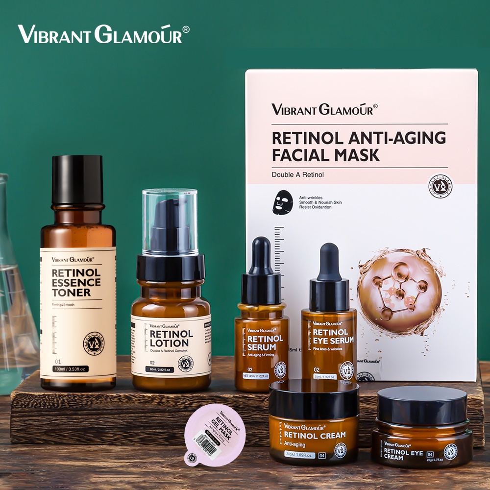 VIBRANT GLAMOUR Double Retinol Sets Anti-aging Retinol Cream Melamsa ...