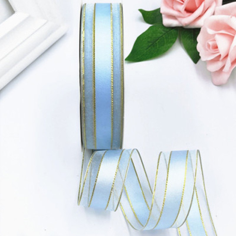 45m / roll gold ribbon wedding decoration clothing accessories holiday ...