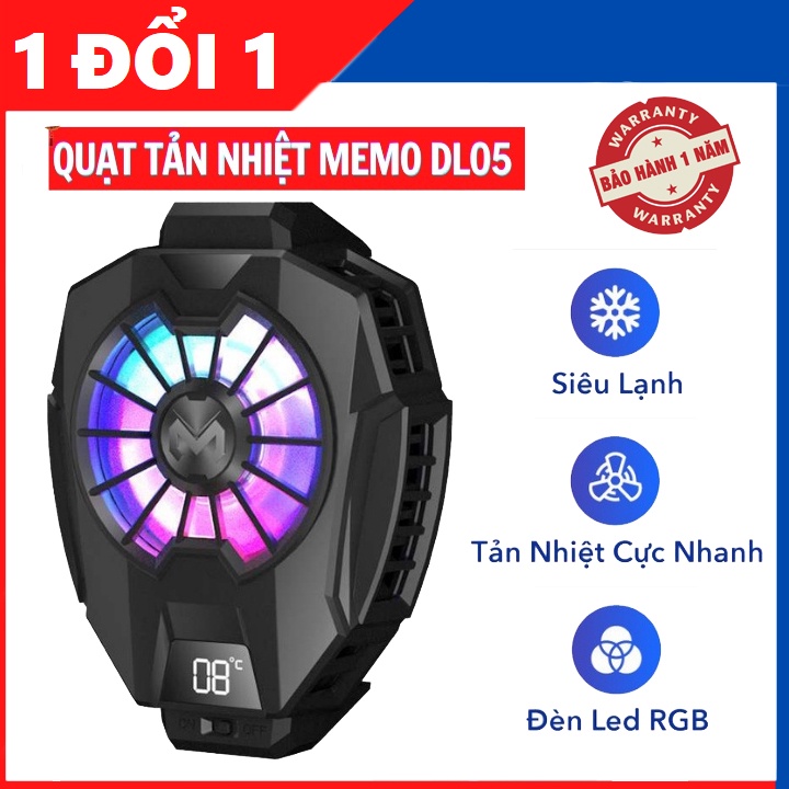 Memo DL05 - DL06 Super Cool Clam Radiator Fan, With Temperature Display ...
