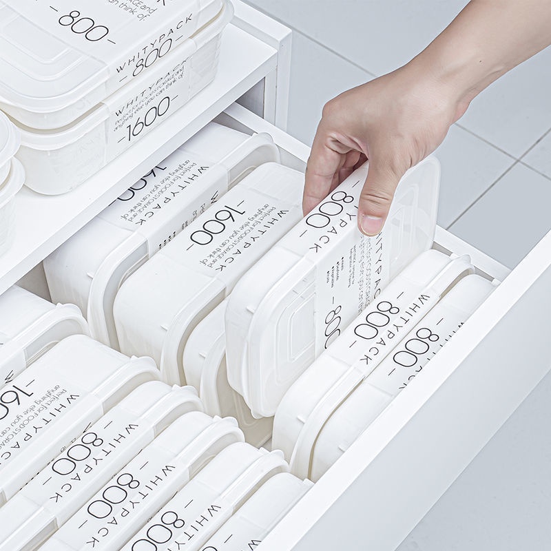 Japanese Style White Sealed Refrigerator Storage Box Refrigerator ...