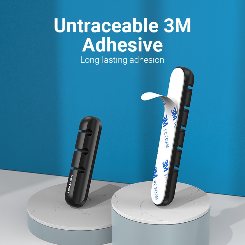 Vention Cable Organizer Silicone Clips Usb Winder Desktop Tidy Manager | Shopee Philippines