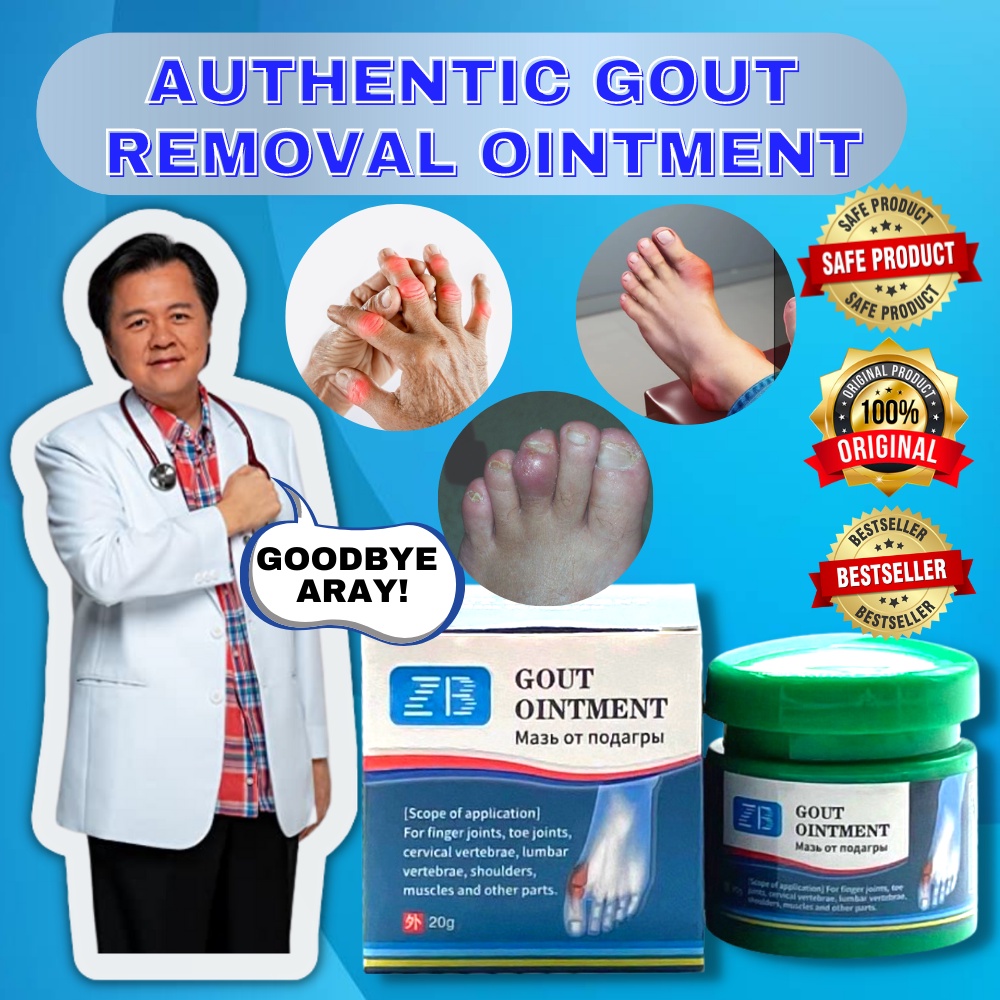 Gout Ointment Cream ORIGINAL Gout Remover Toe Finger Joint Knee Pain Killer Gout Treatment Uric ...